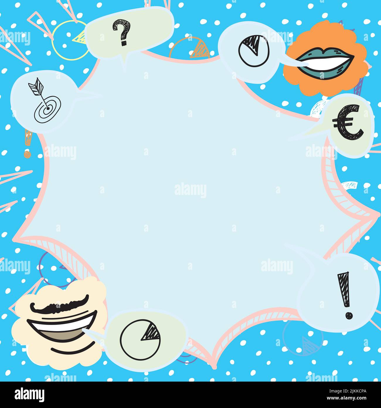 Man And Woman Talking About Important Informations. Crutial Announcement Presented In Frame With ...