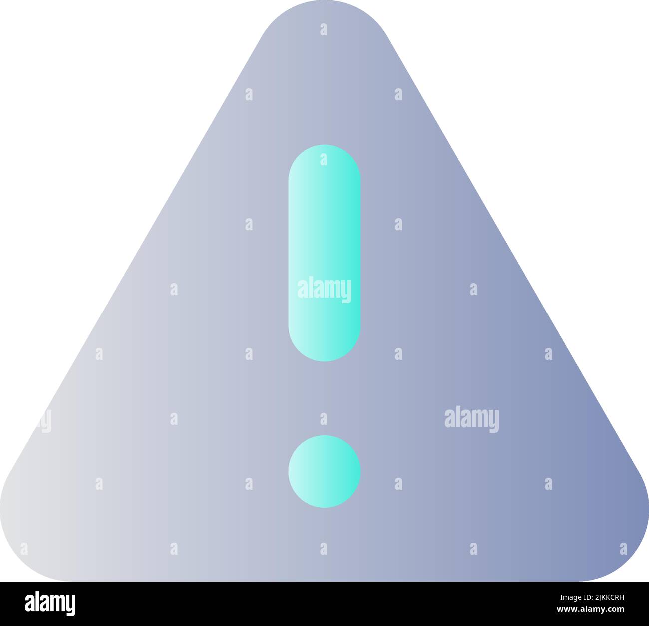 Triangle shaped caution sign flat gradient color ui icon Stock Vector Image & Art - Alamy