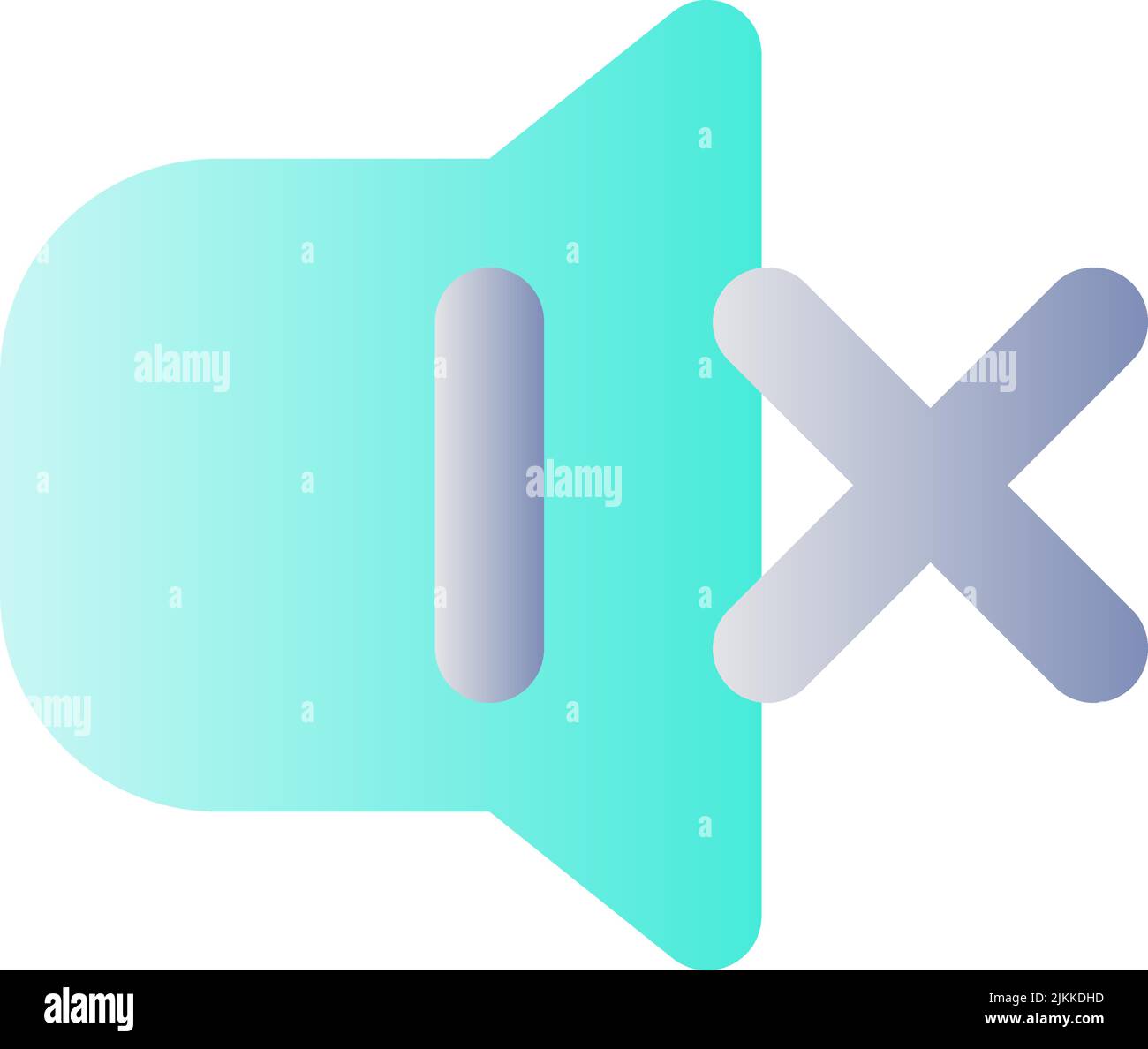 Turn off sound flat gradient color ui icon Stock Vector Image & Art - Alamy
