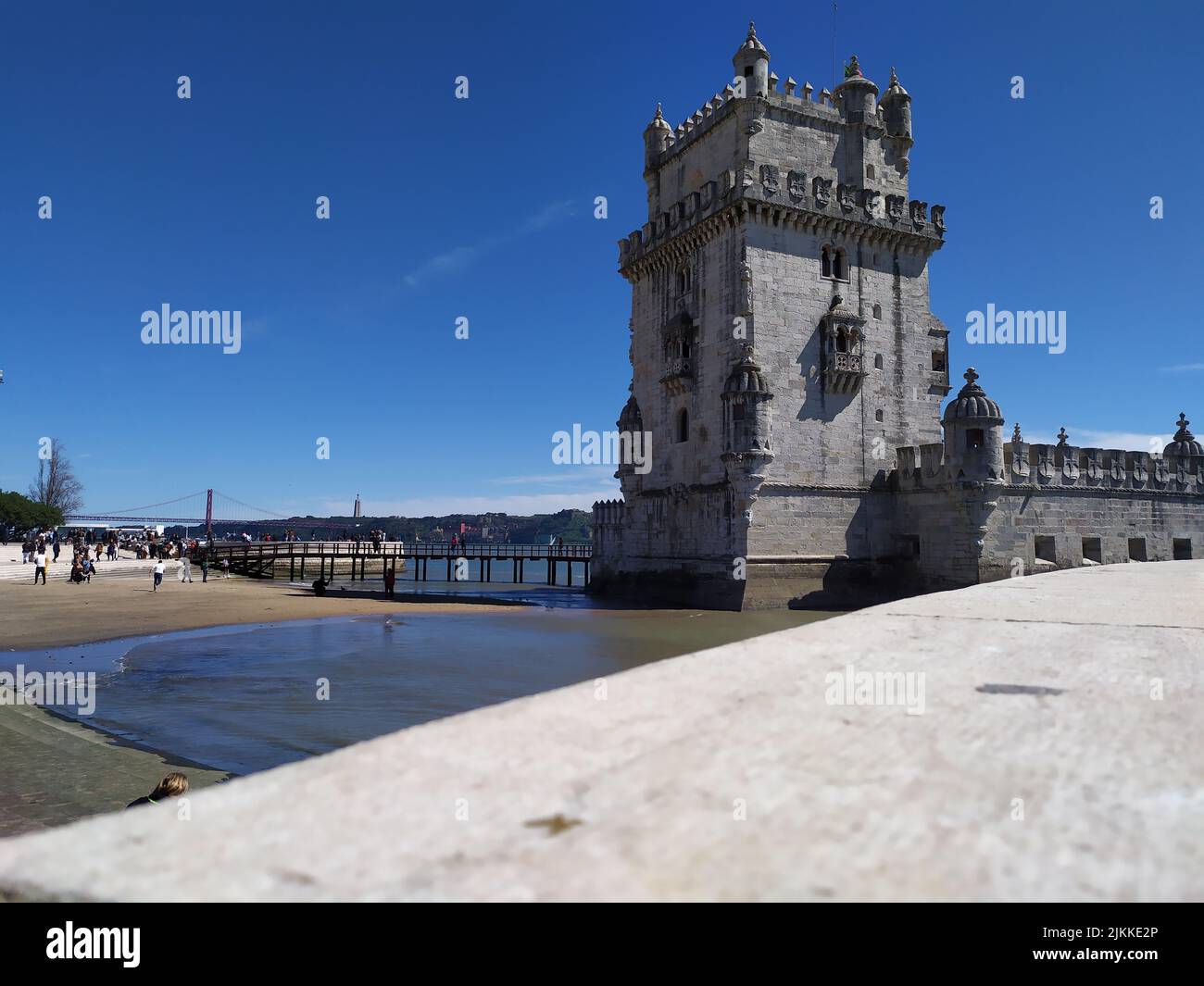 A photo of the Torre de Belem monument, elected as one of the Seven ...