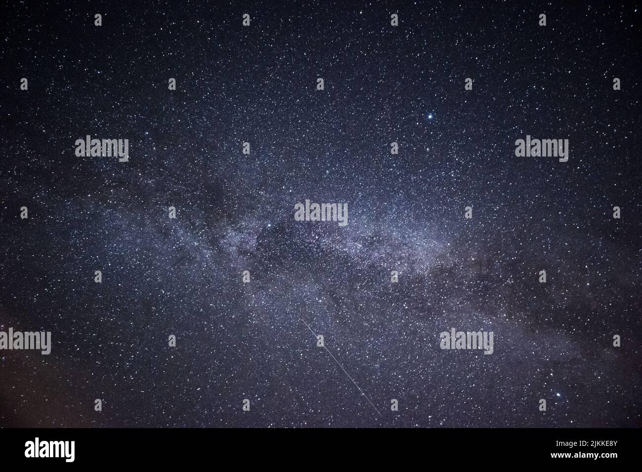 A night sky full of stars and the milky way in the background Stock ...