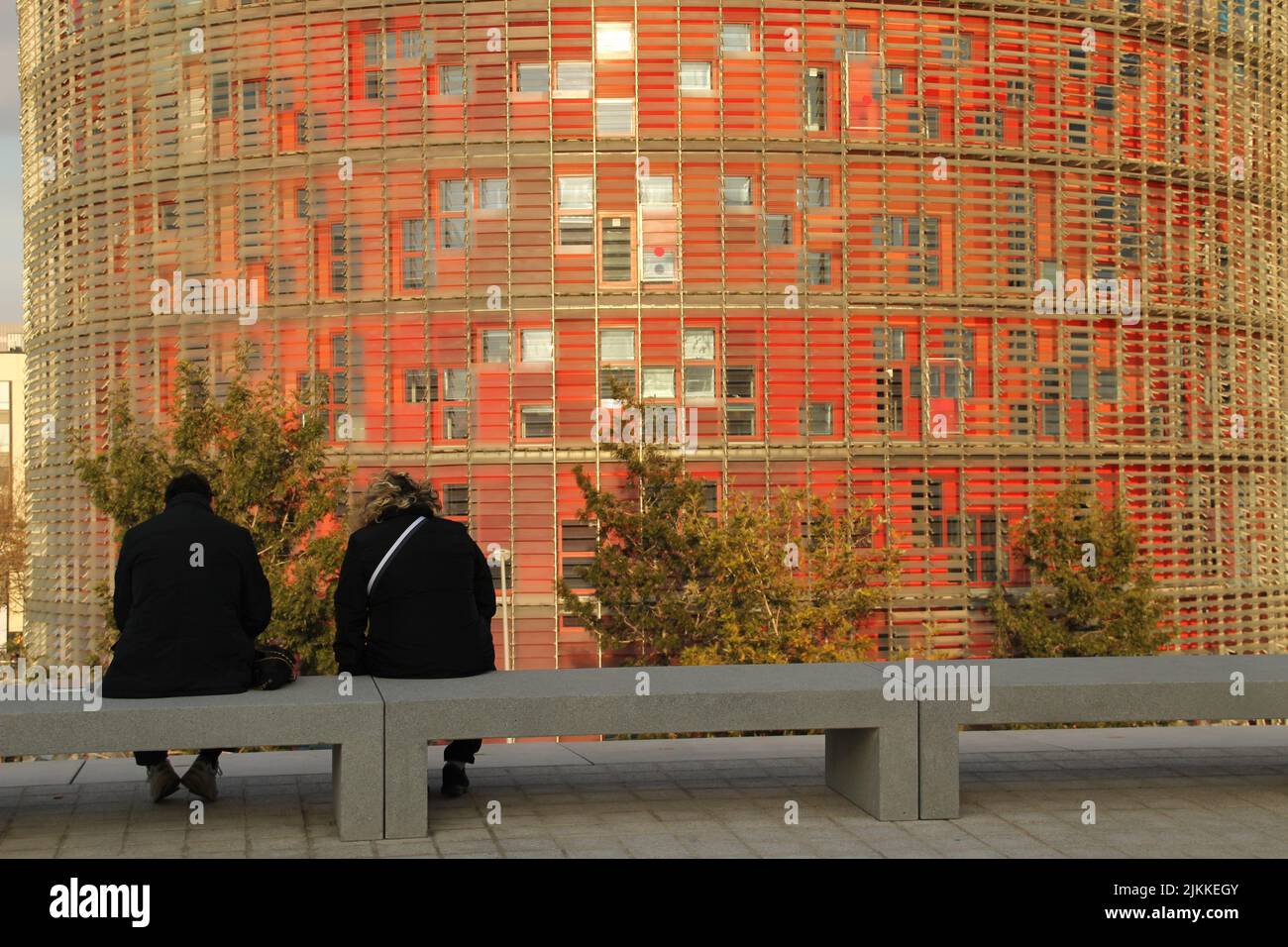 Modern orange building hi-res stock photography and images - Alamy