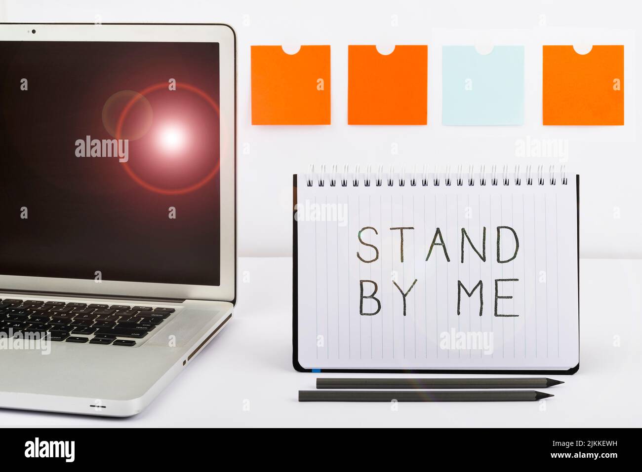 Conceptual Caption Stand By Me Business Showcase Be Always Around