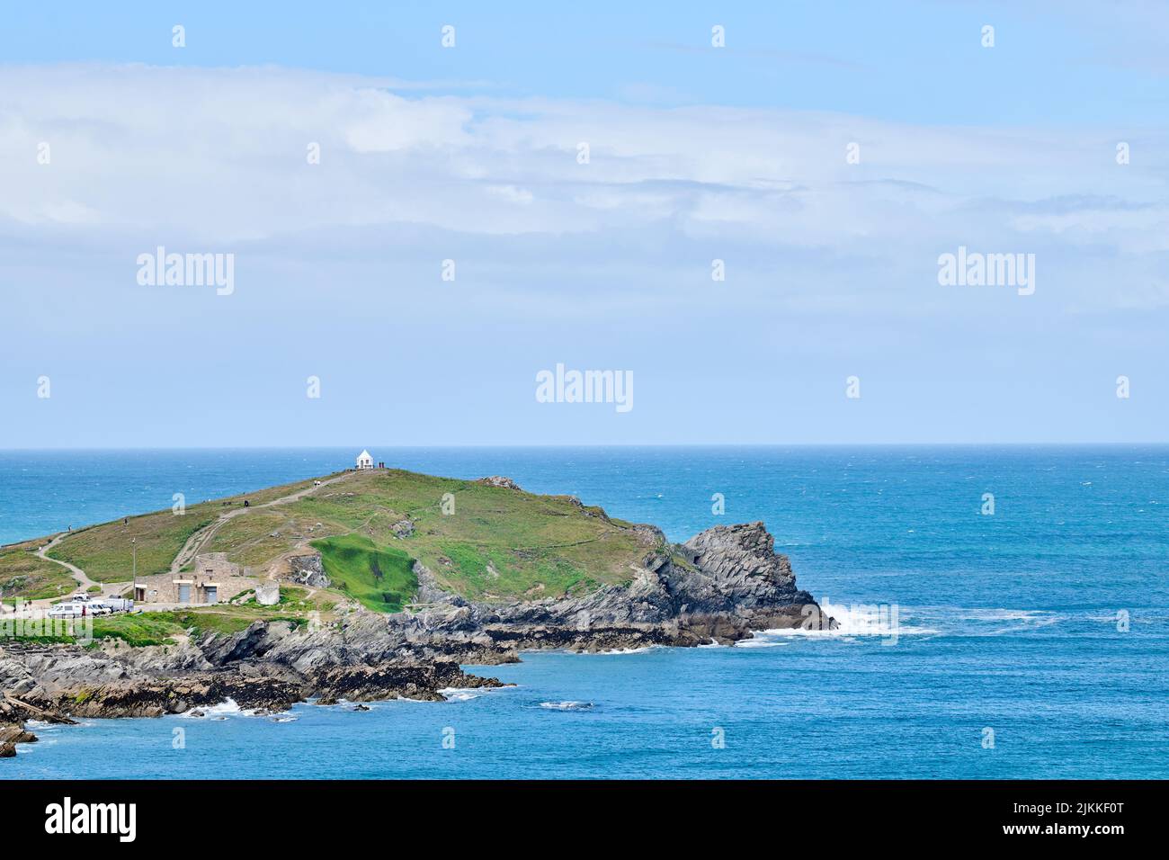 The Atlanctic ocean at Towan Head, Newquay, Cornwall, England Stock ...