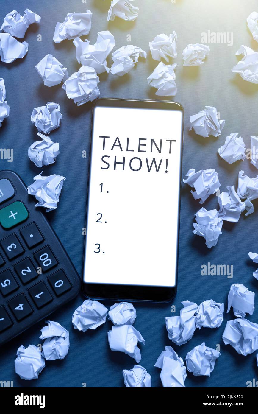 Handwriting text Talent Show. Business overview Competition of ...