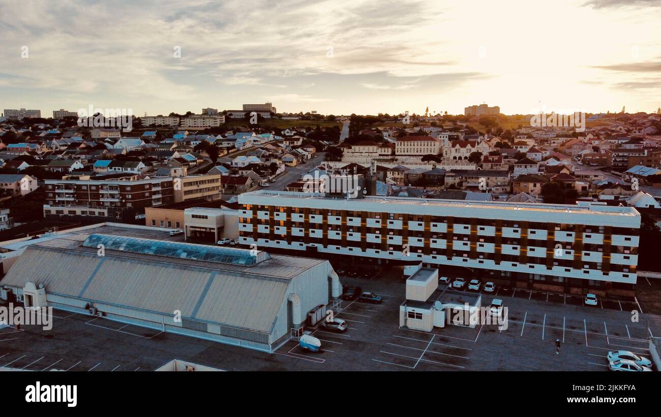 An aerial view of the Port Elizabeth, South Africa and Eastern Cape ...