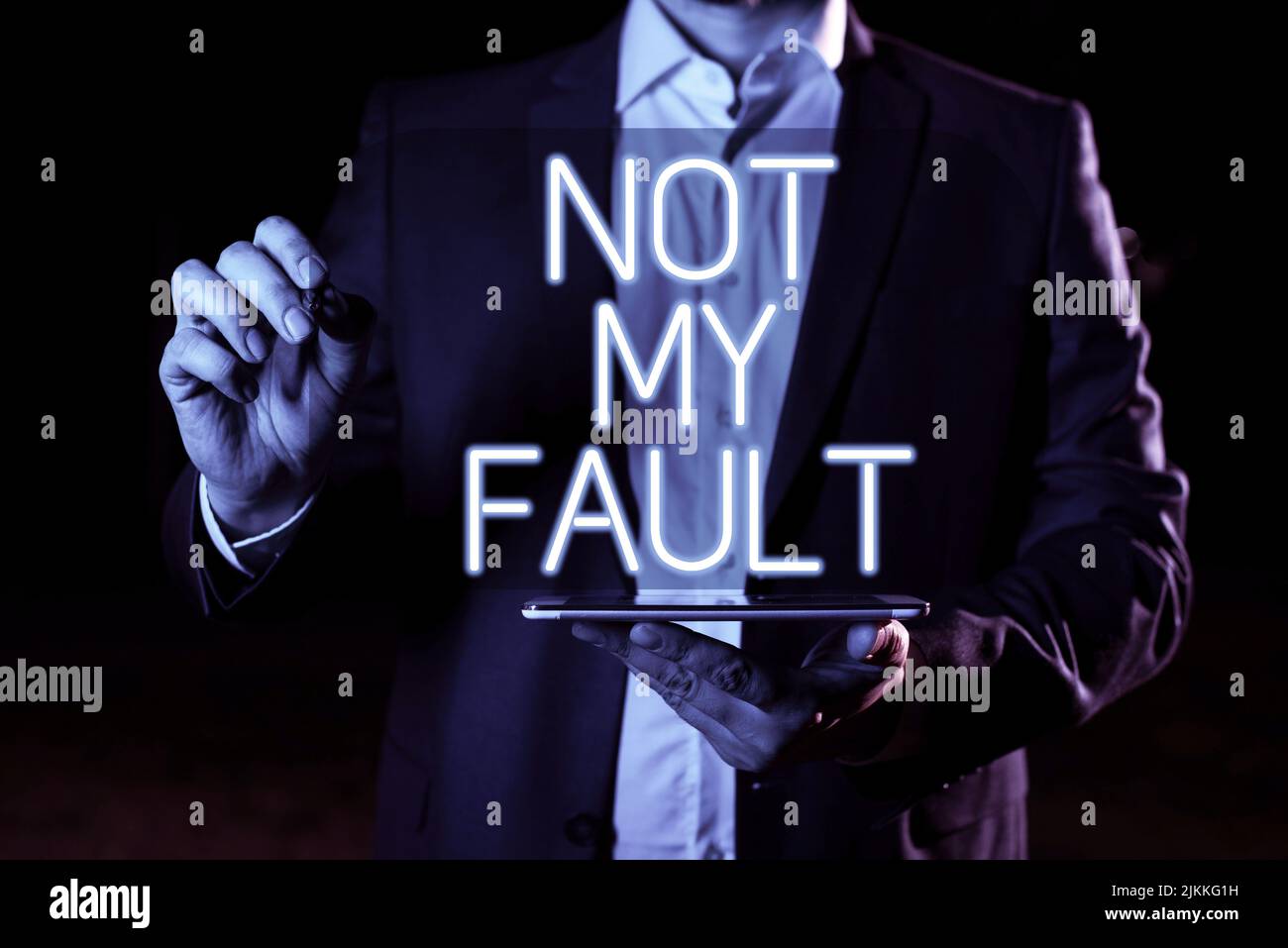 Conceptual caption Not My Fault. Conceptual photo To make excuses to ...