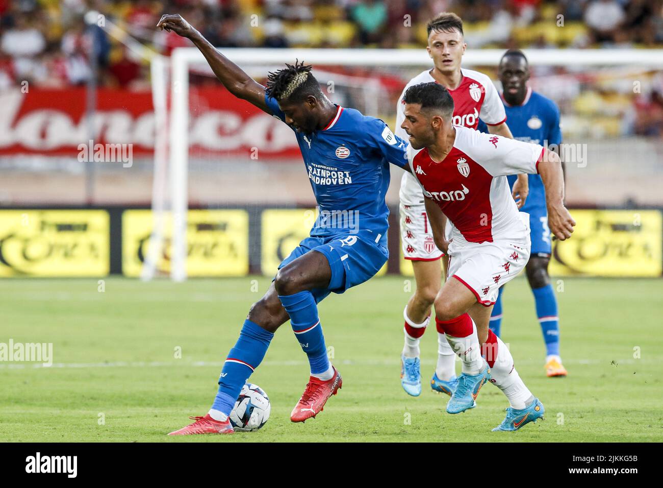 MONACO - (lr) Ibrahim Sangare of PSV Eindhoven, Kevin Volland of AS ...
