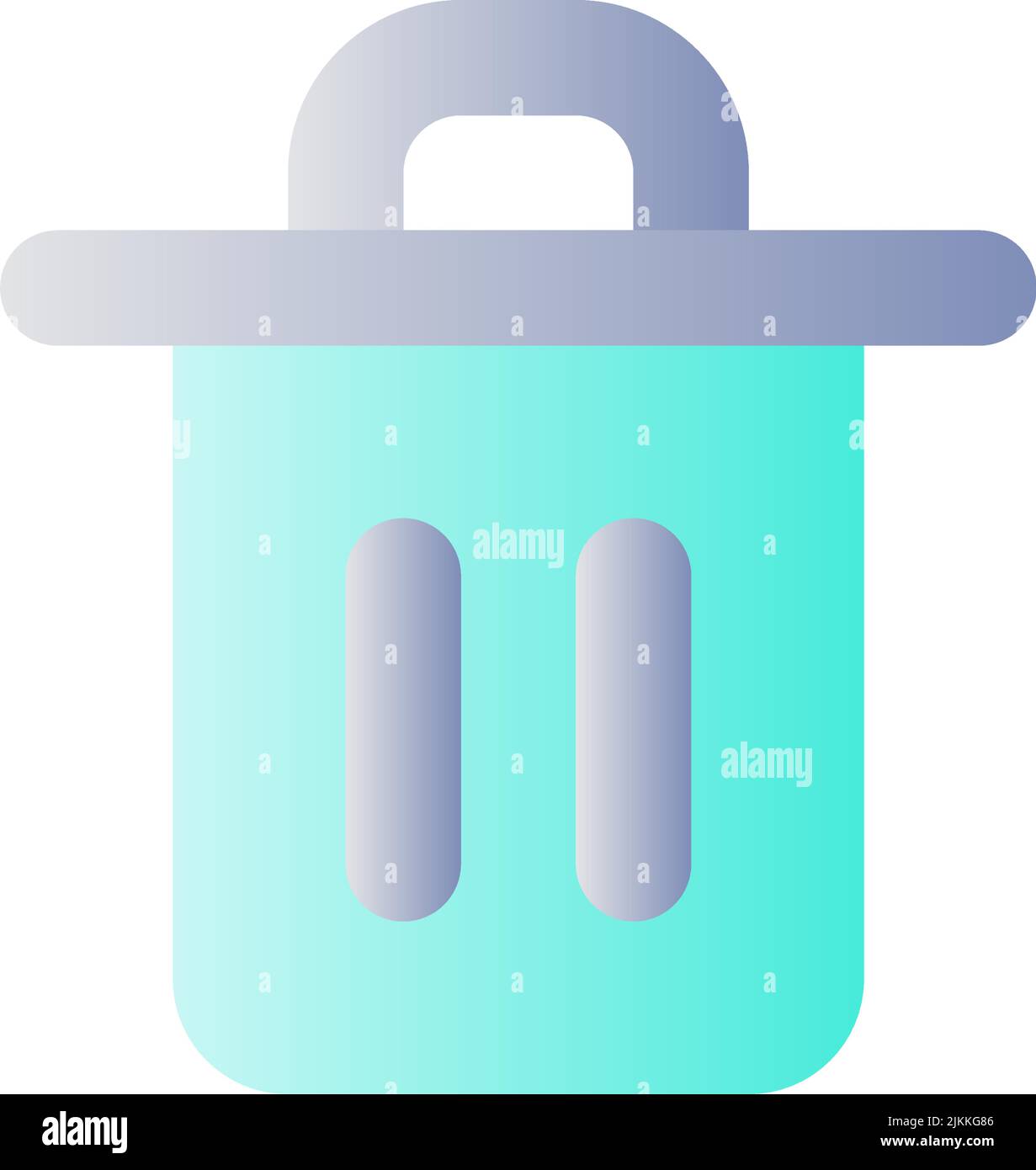 Trash can flat gradient color ui icon Stock Vector Image & Art - Alamy