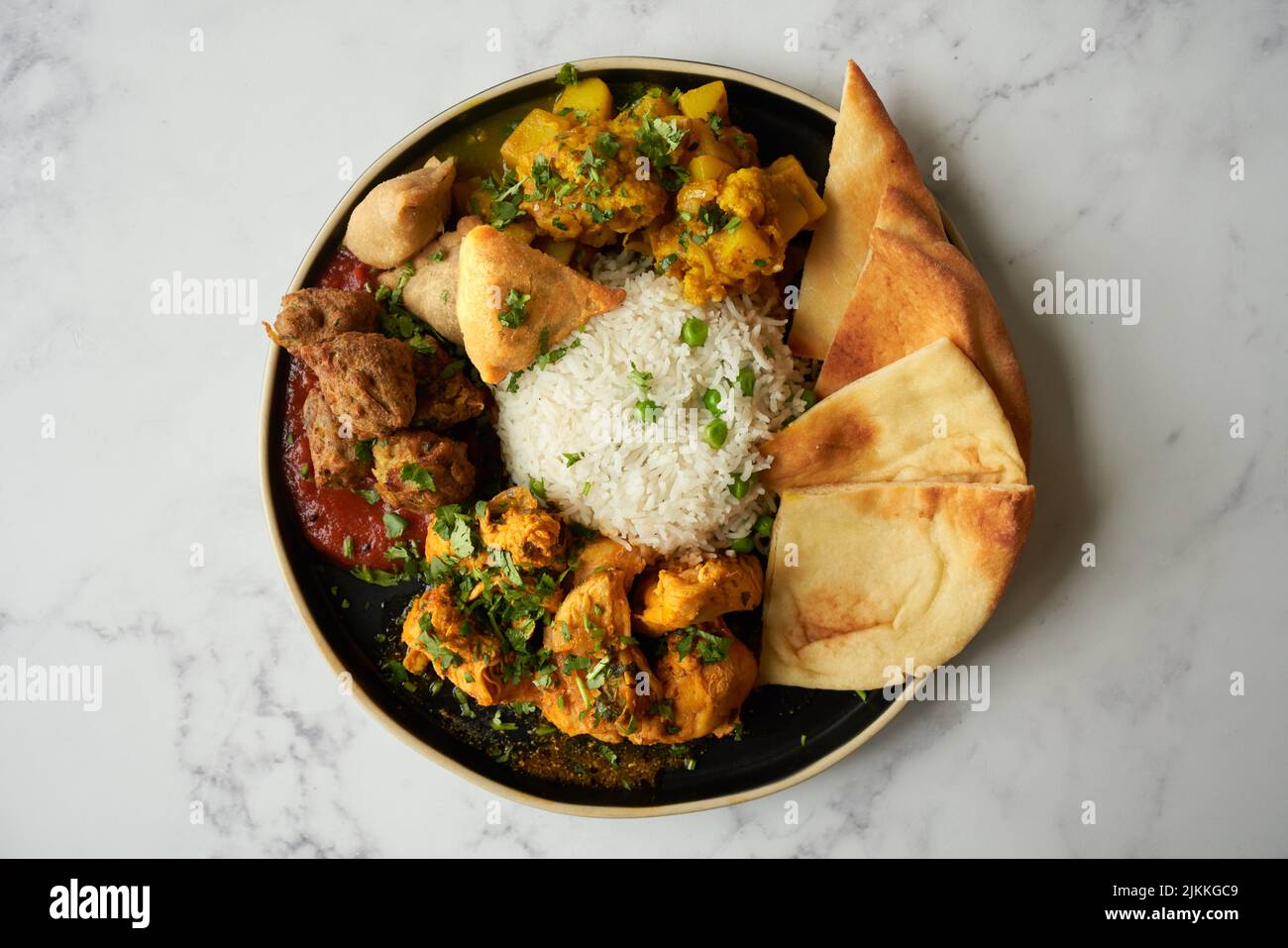 Indian food plate hi-res stock photography and images - Alamy