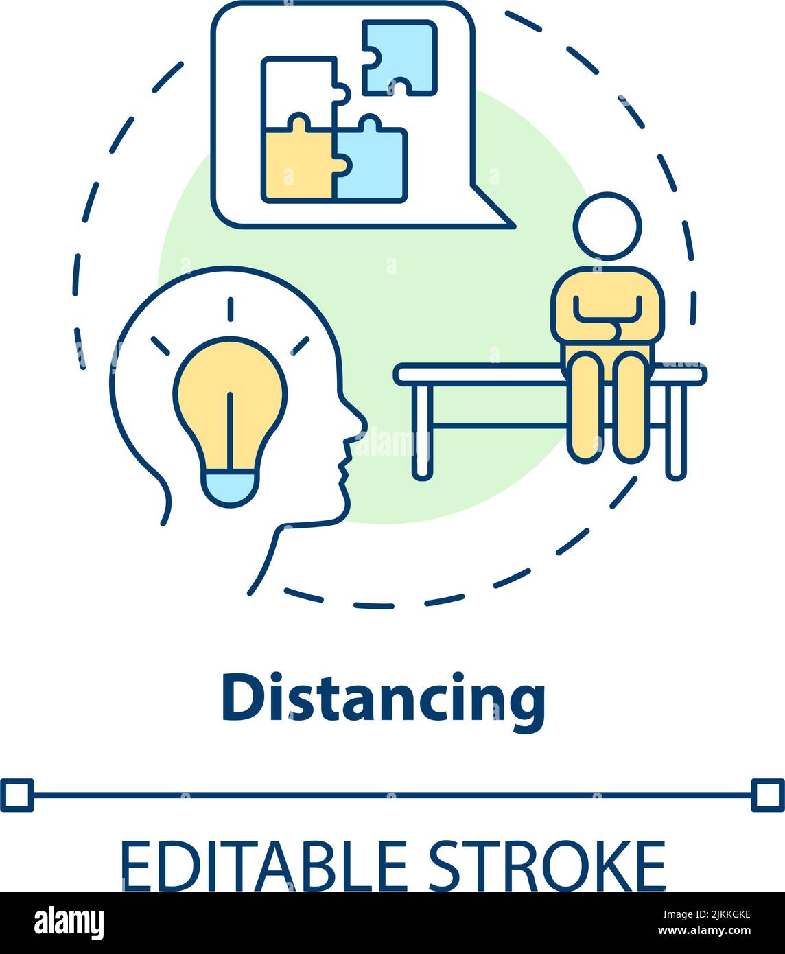 Distancing concept icon Stock Vector Image & Art - Alamy