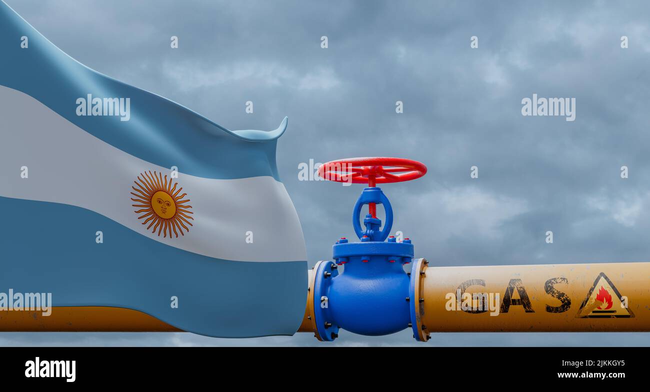 Valve on the main gas pipeline argentina hi-res stock photography and ...