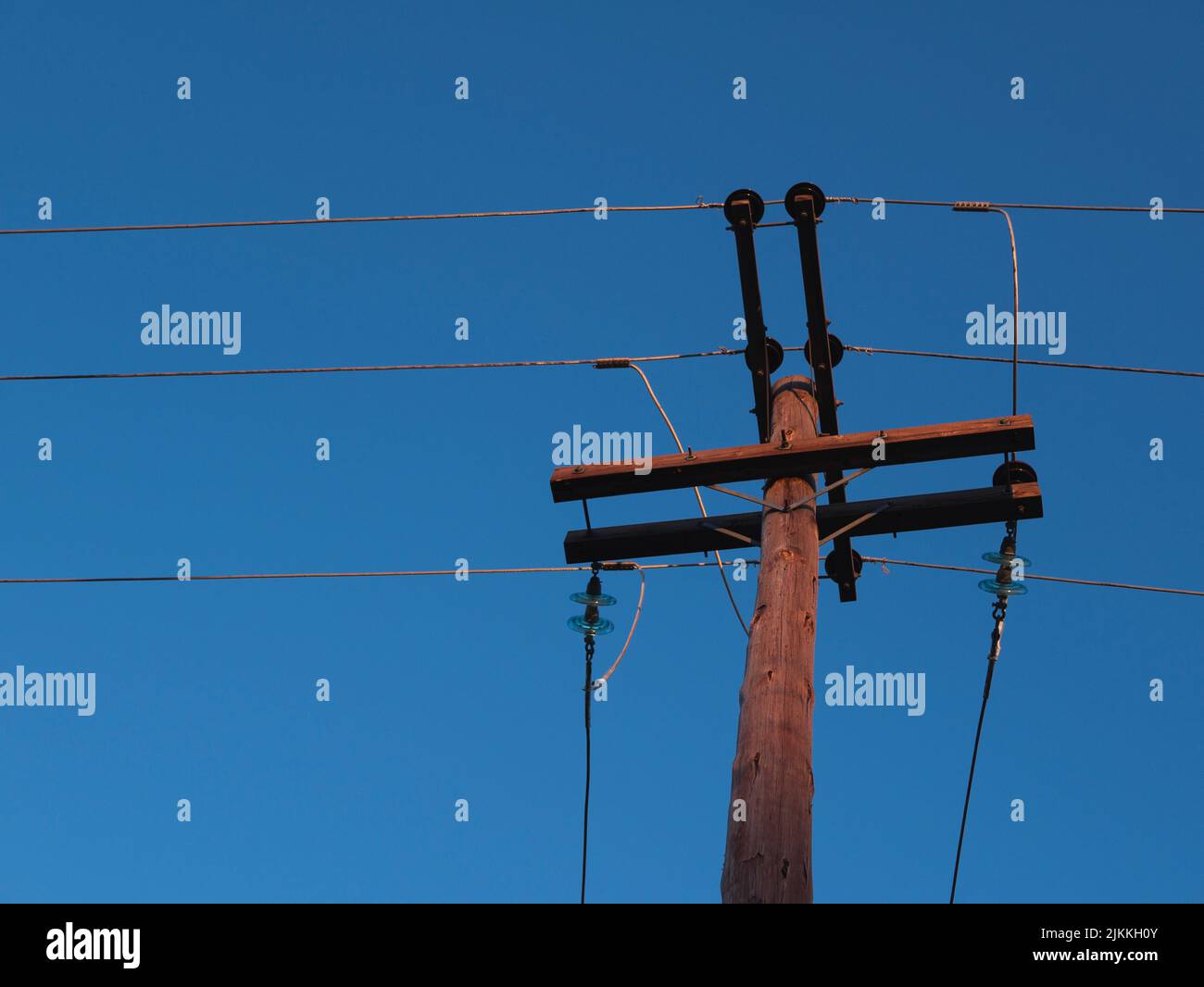 Old wooden utility pole hi-res stock photography and images - Alamy