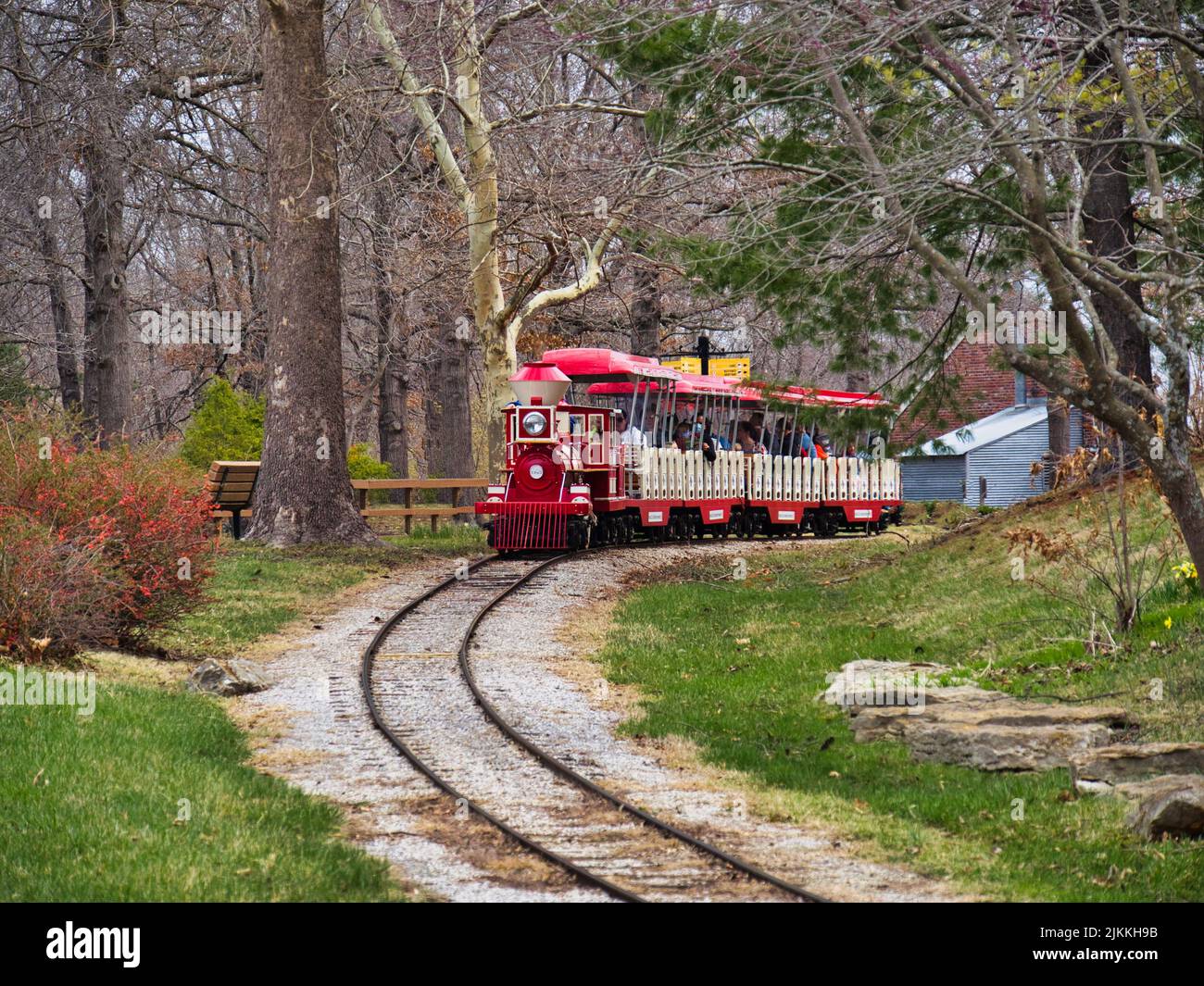 Red zoo train hi-res stock photography and images - Alamy