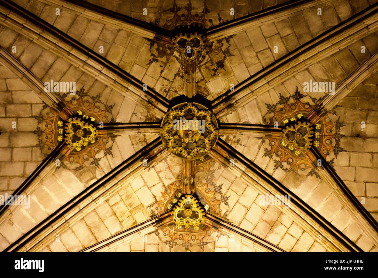 A ceiling ornament - Gothic architecture Stock Photo - Alamy
