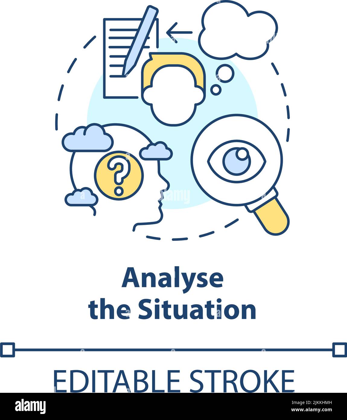 Analyse situation concept icon Stock Vector Image & Art - Alamy