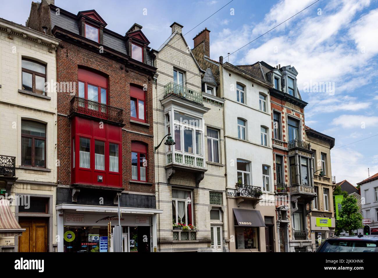 The historical flemish buildings in downtown Brussels, Belgium, Europe ...