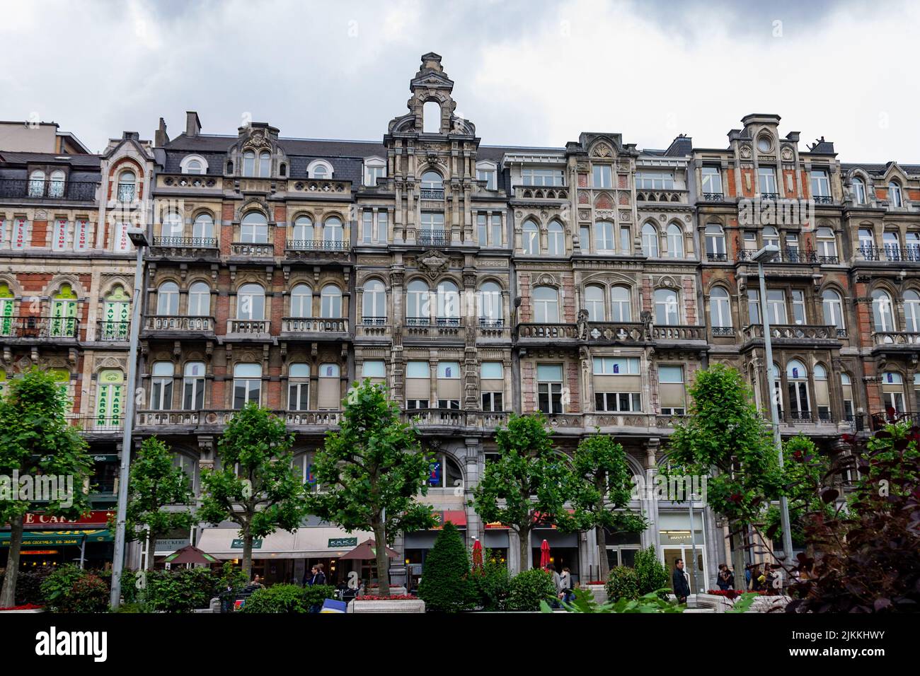 The historical flemish buildings in downtown Brussels, Belgium, Europe ...