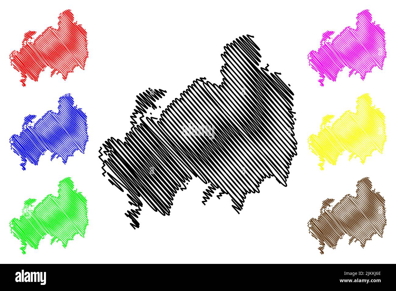 Orust island (Kingdom of Sweden) map vector illustration, scribble ...