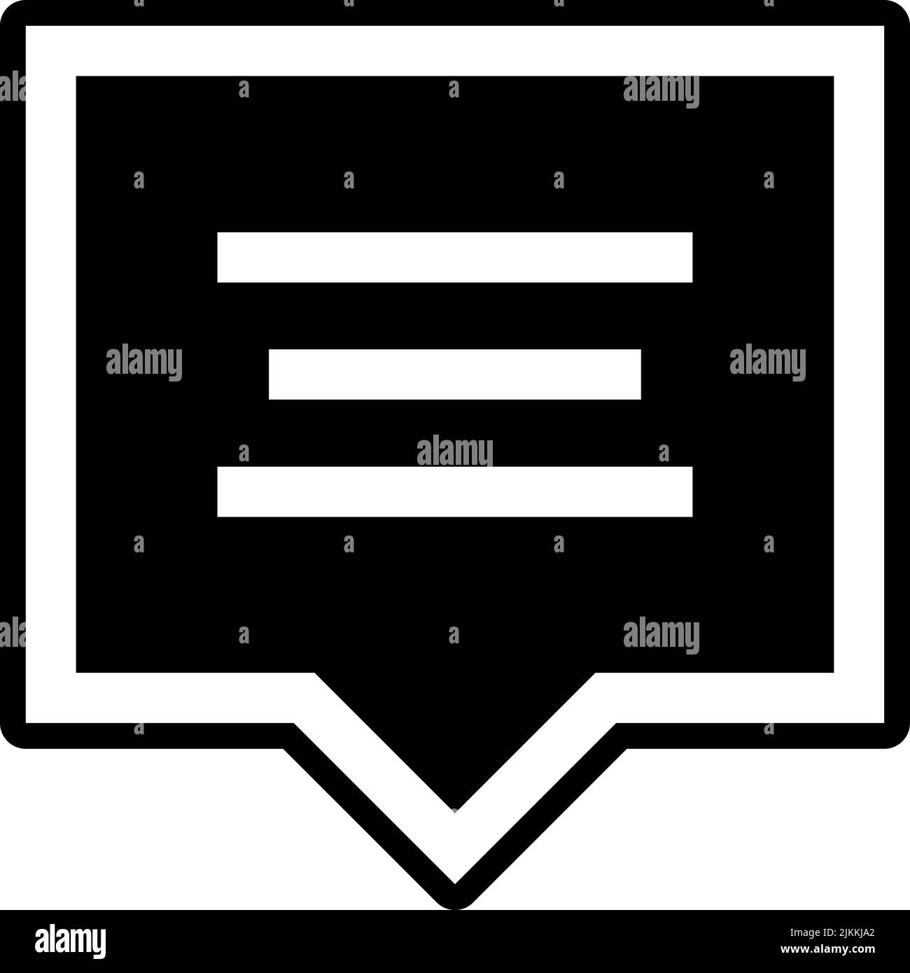 message icon black vector illustration Stock Vector Image & Art - Alamy