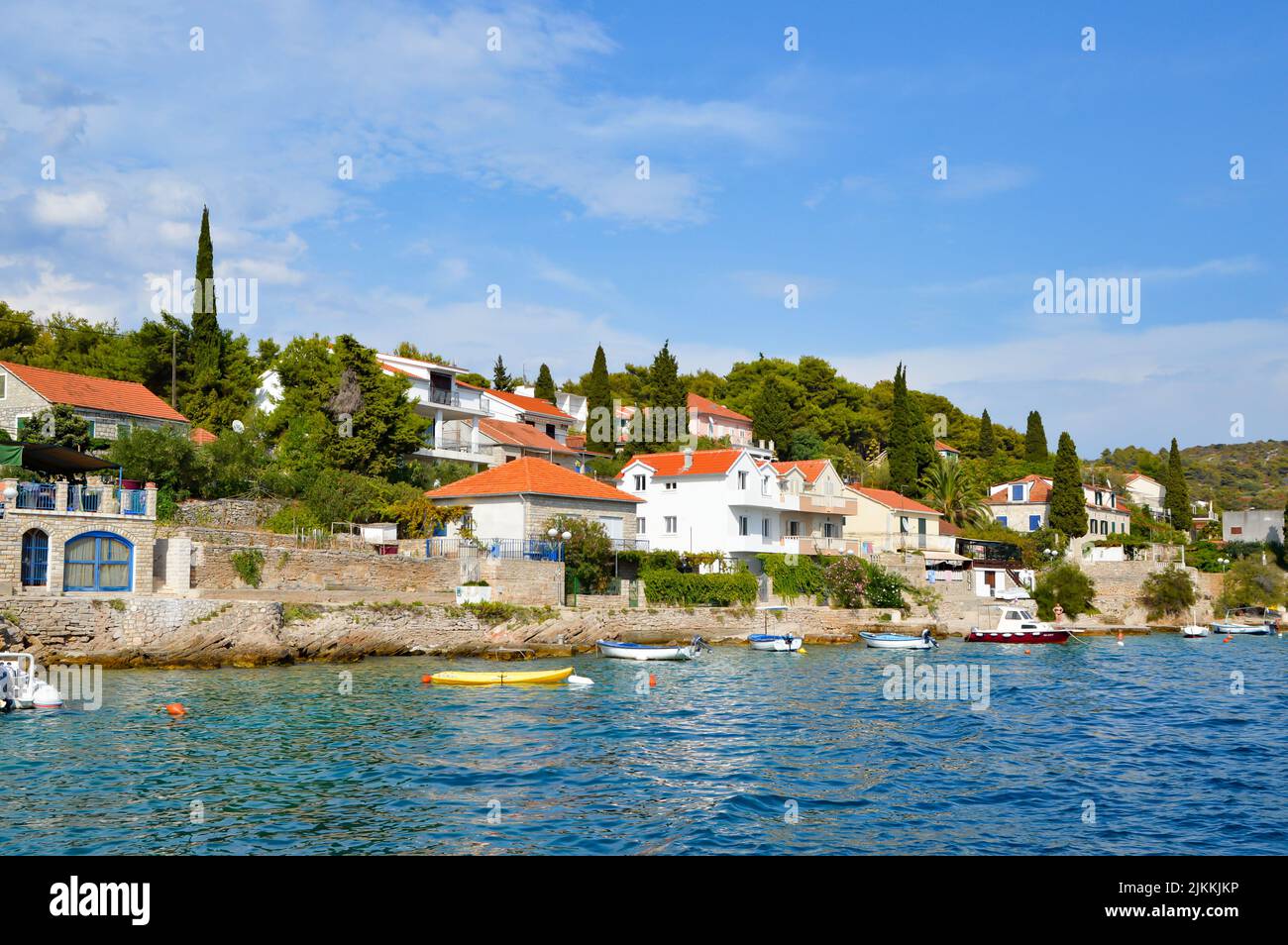 The small town of Solta on one of the many islands that can be reached ...