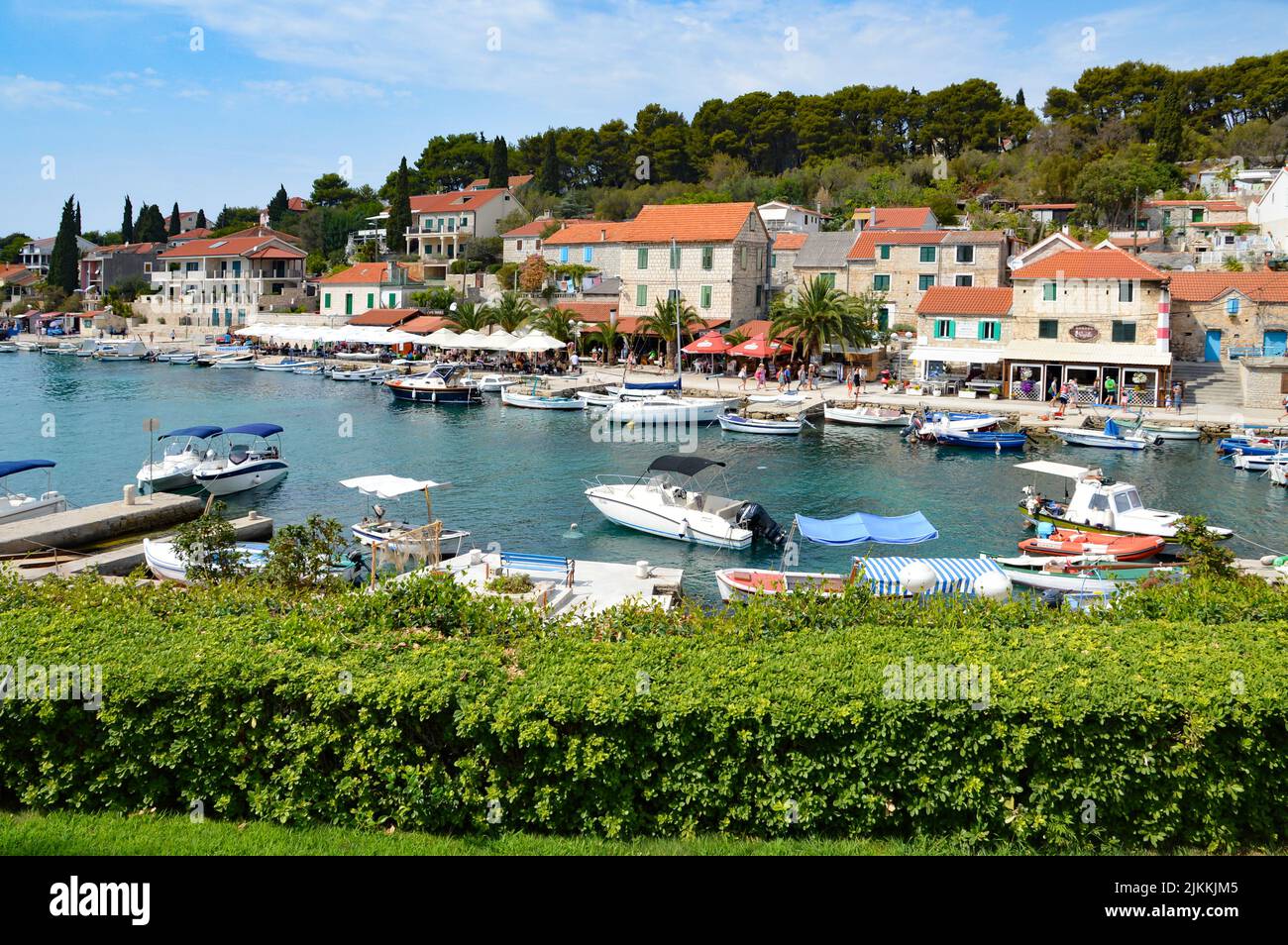 The small town of Solta on one of the many islands that can be reached ...