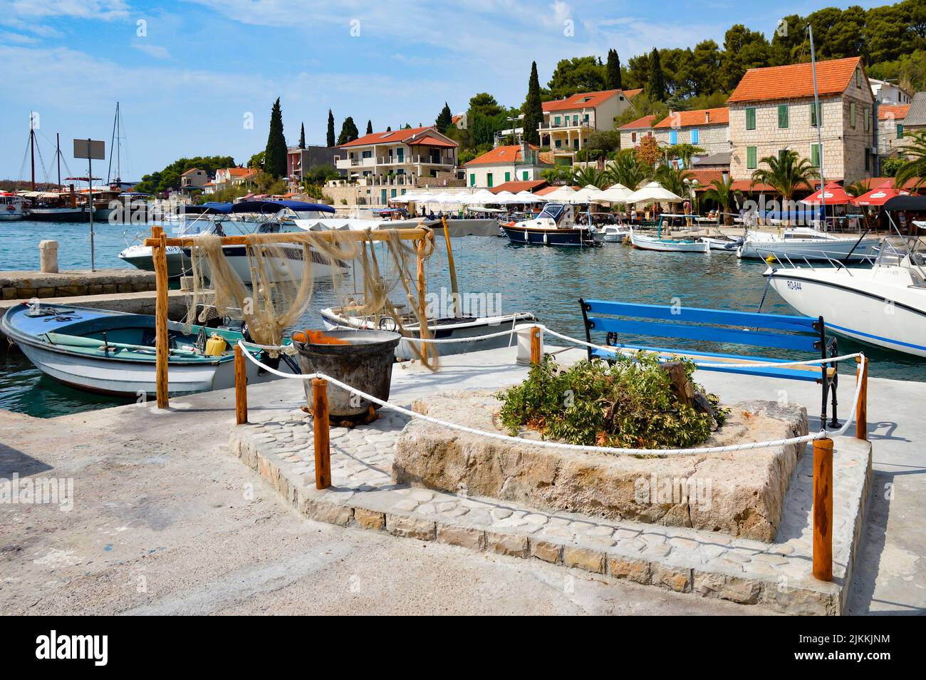 The small town of Solta on one of the many islands that can be reached ...