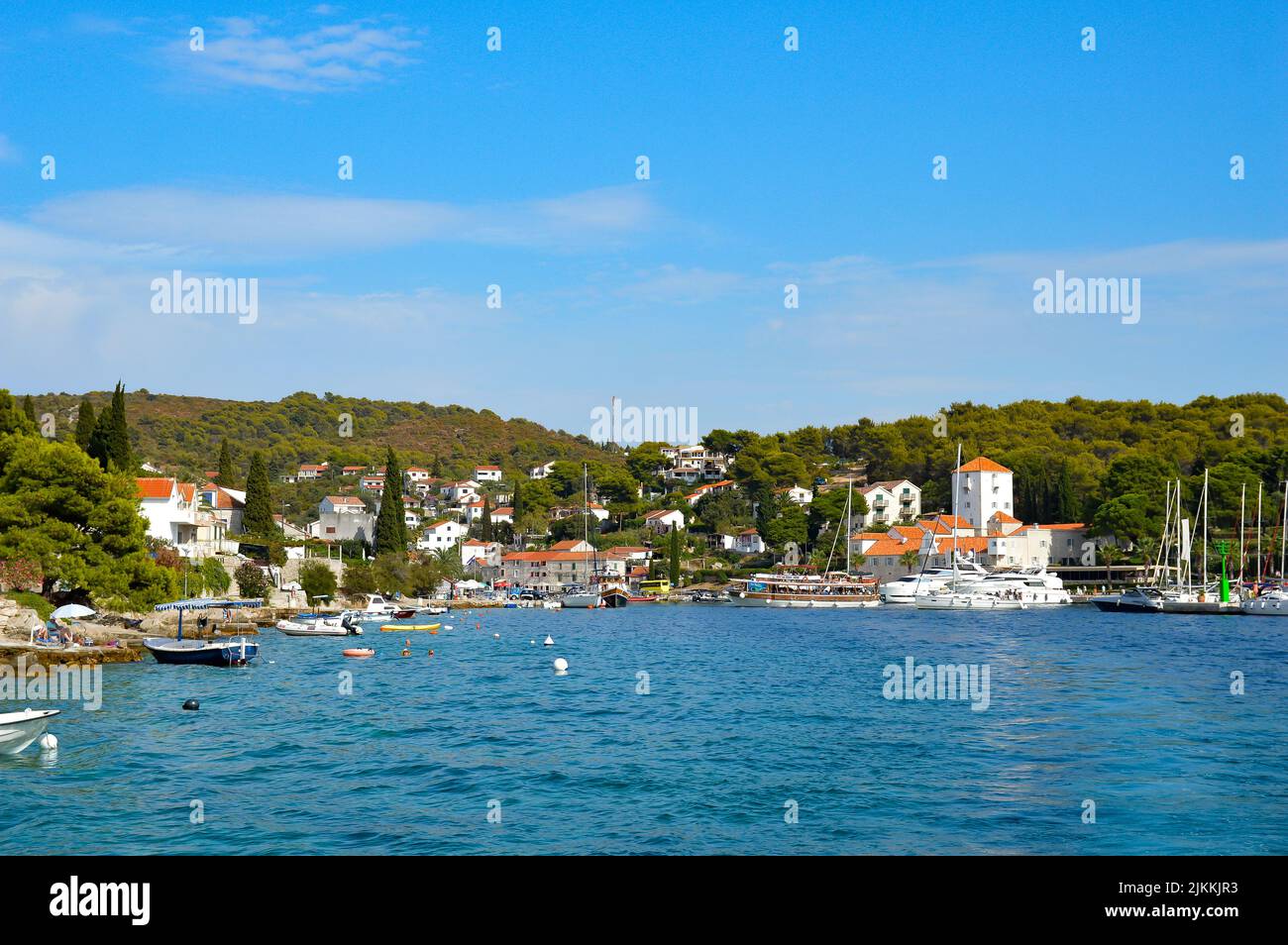 The small town of Solta on one of the many islands that can be reached ...