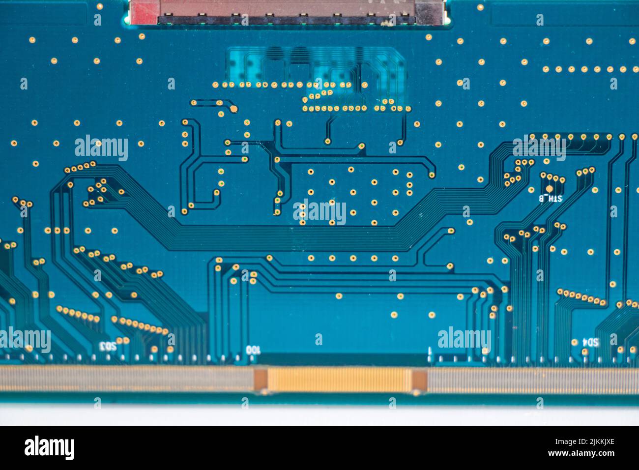 Electronic motherboard, isometric processor microchip on the white ...