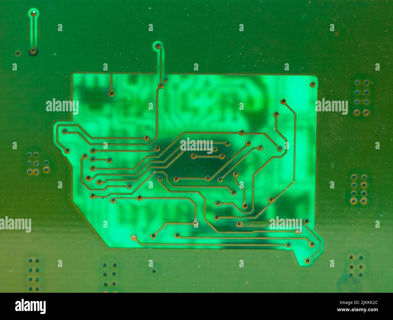 Electronic motherboard, isometric processor microchip on the white ...