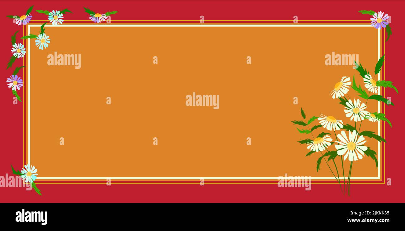 Frame With Leaves And Flowers Around And Important Announcements Inside ...