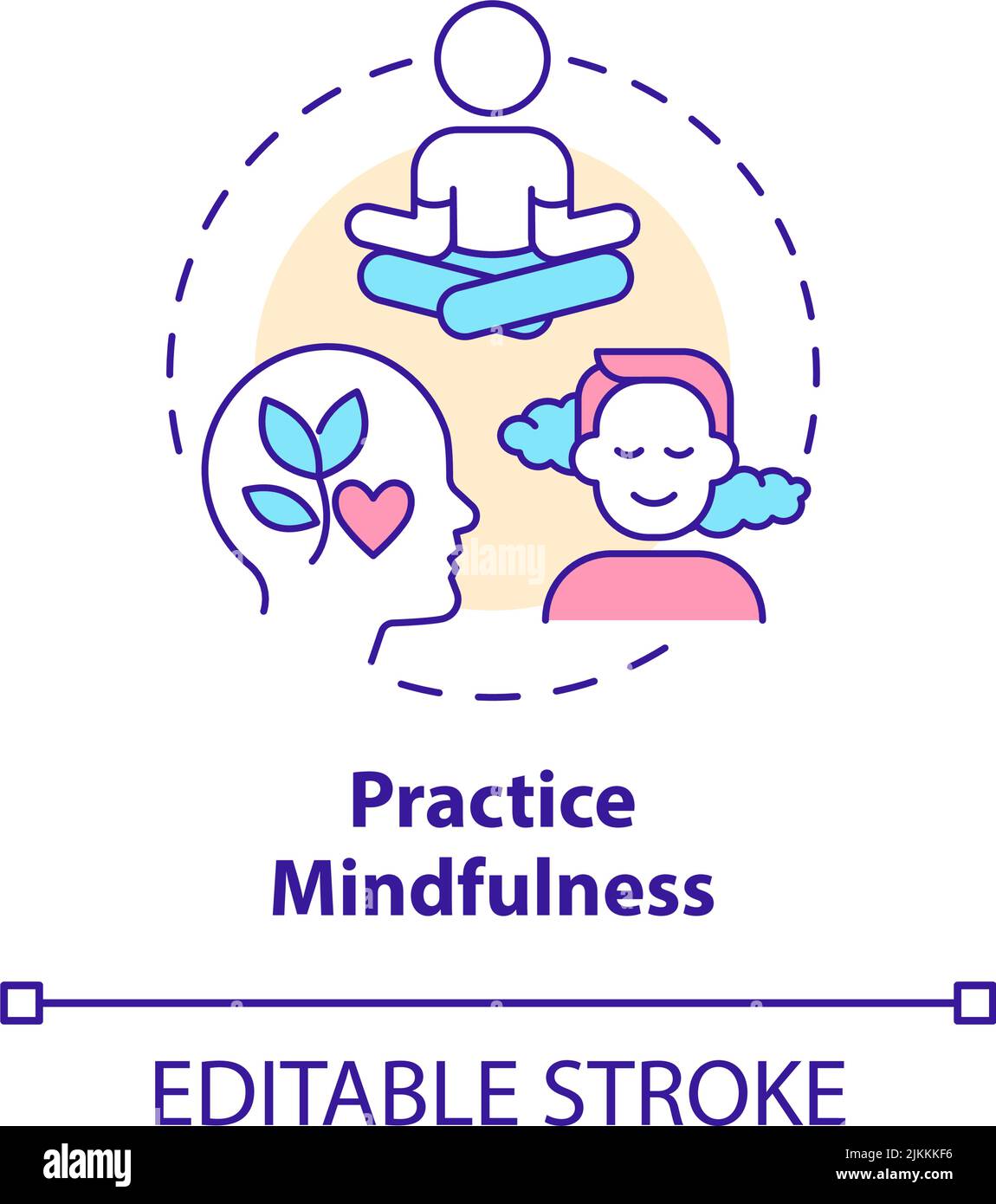 Practice mindfulness concept icon Stock Vector Image & Art - Alamy Practice mindfulness concept icon Stock Vector Image & Art - Alamy