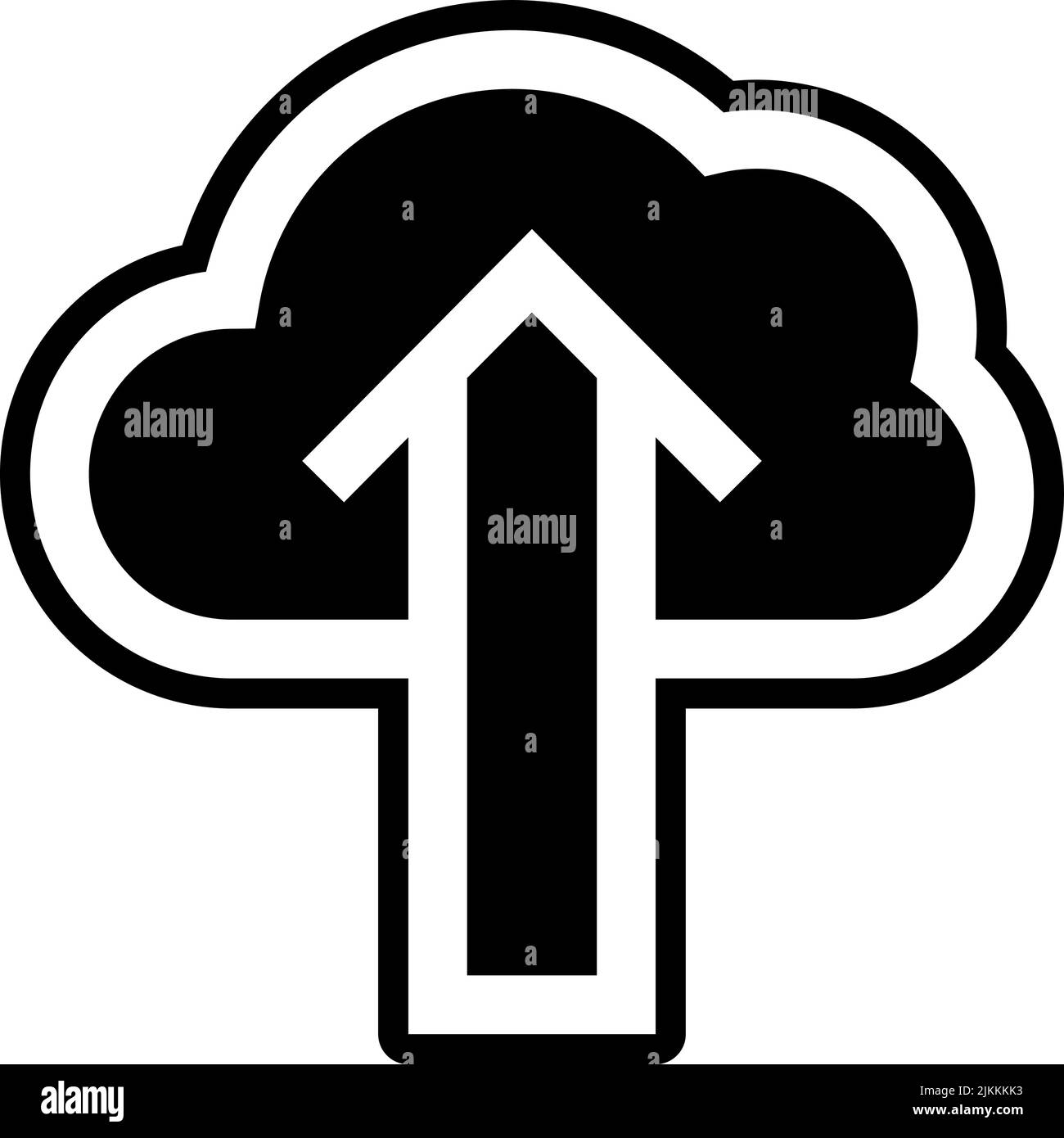 upload icon black vector illustration Stock Vector Image & Art - Alamy