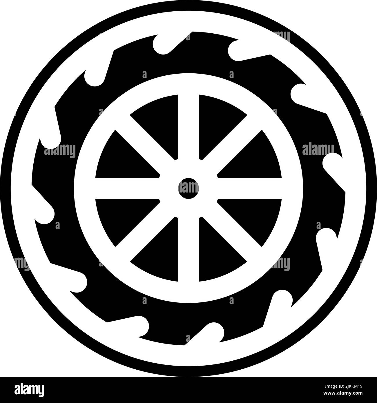 wheel icon black vector illustration Stock Vector Image & Art - Alamy