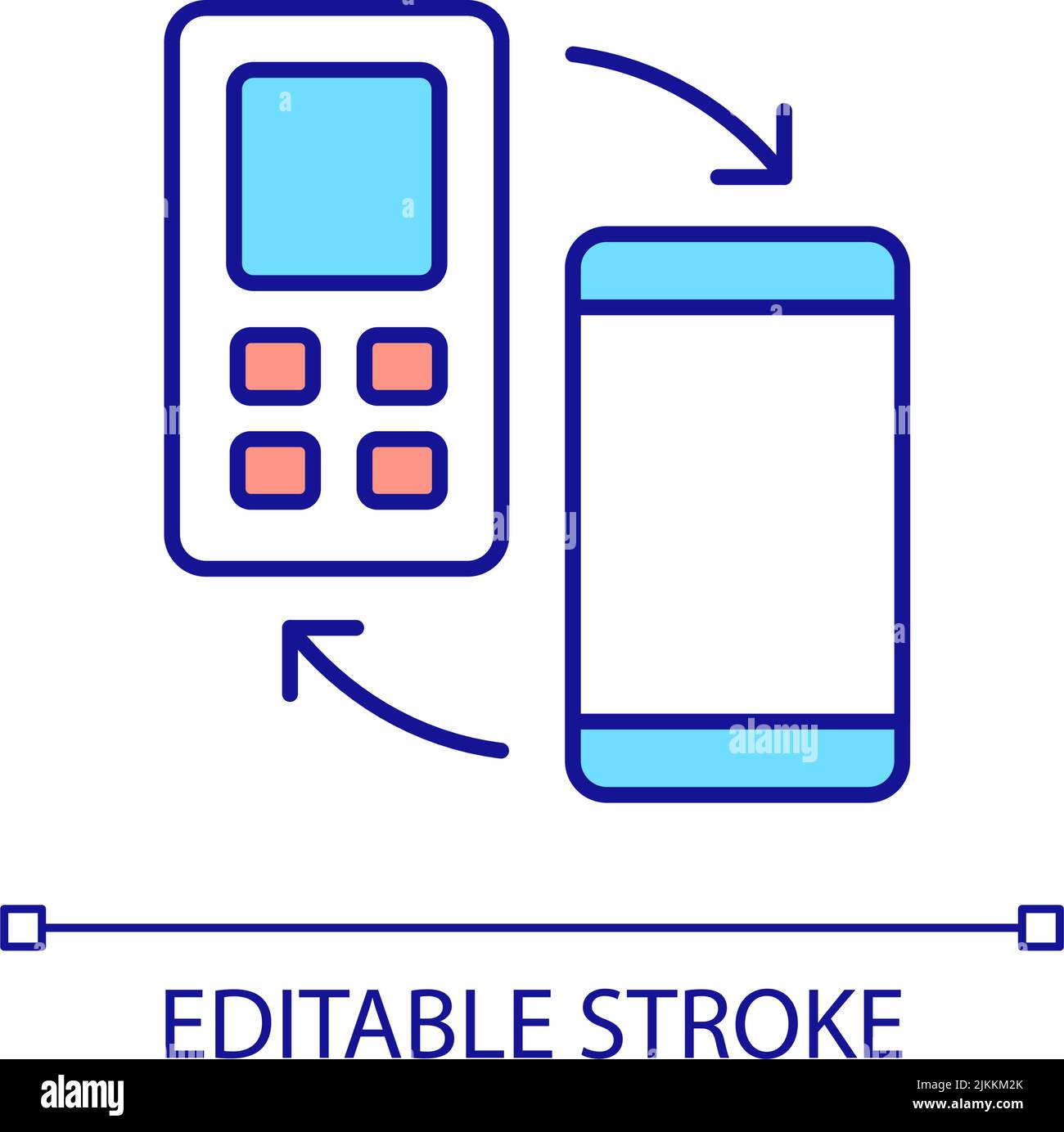 Trade in mobile phone RGB color icon Stock Vector Image & Art - Alamy