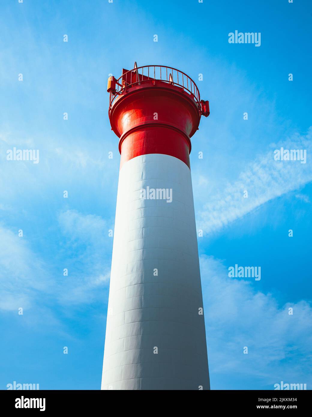 A low angle shot of the Aix island lighthouses landmark in Ile-d'Aix ...