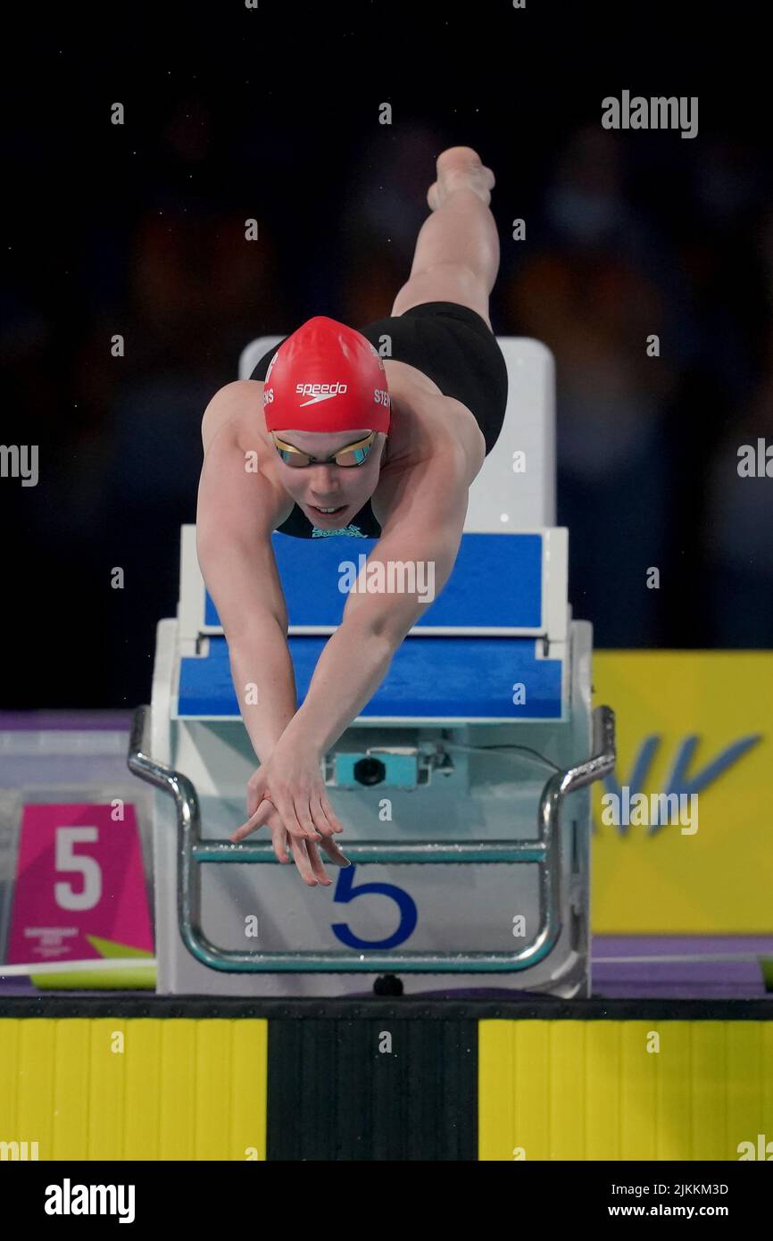 England’s Laura Stephens in action during the Women’s 200m Butterfly ...