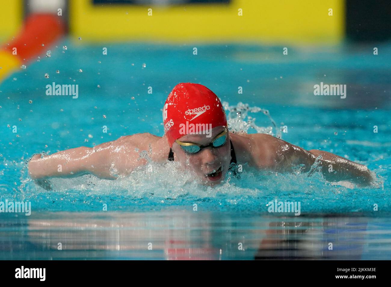 England’s Laura Stephens in action during the Women’s 200m Butterfly ...