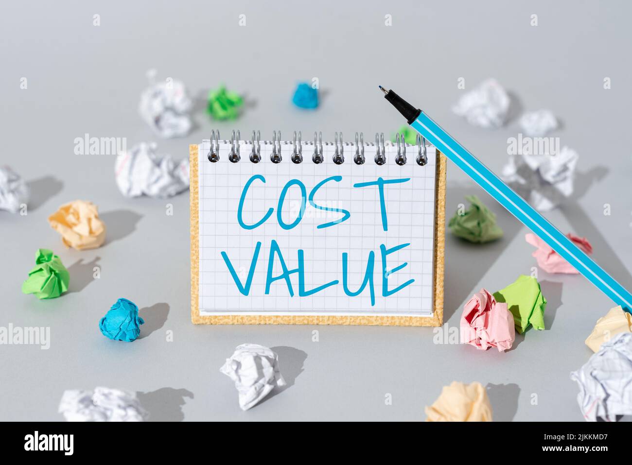 Sign displaying Cost Value. Internet Concept The amount that usualy ...