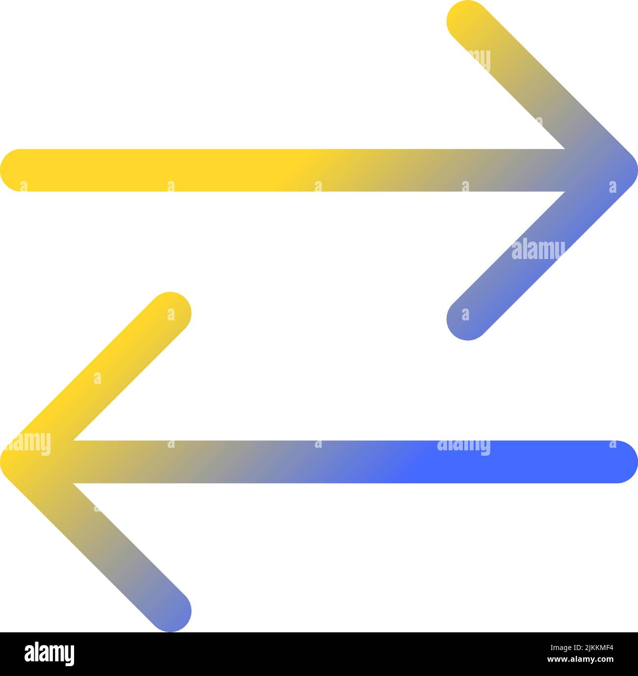 Two arrows pixel perfect gradient linear ui icon Stock Vector Image & Art - Alamy