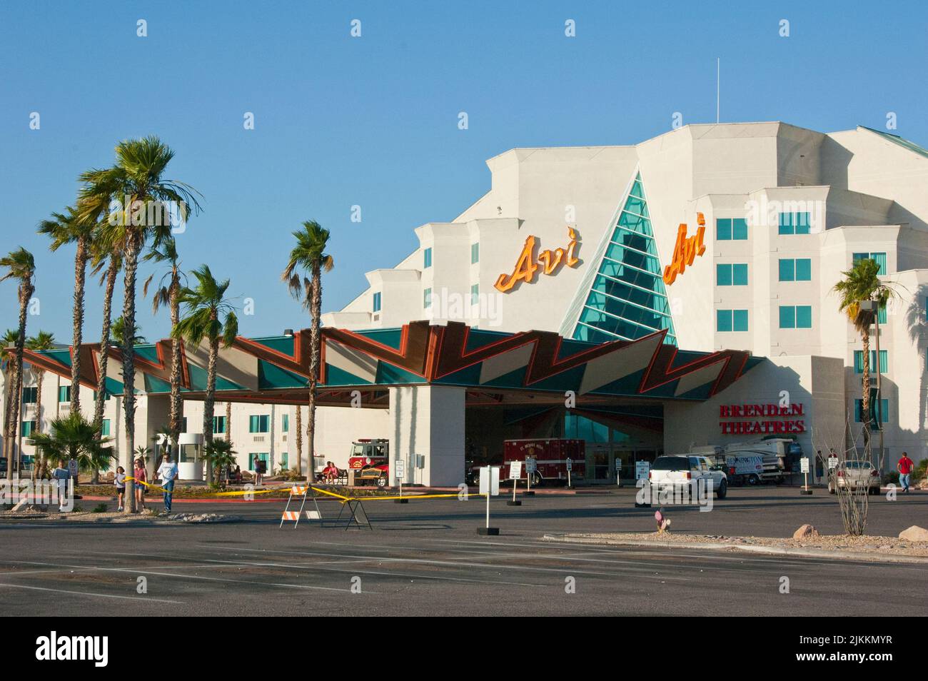 Mojave tribal casino and resort building hotel entrance, Fort Mojave ...