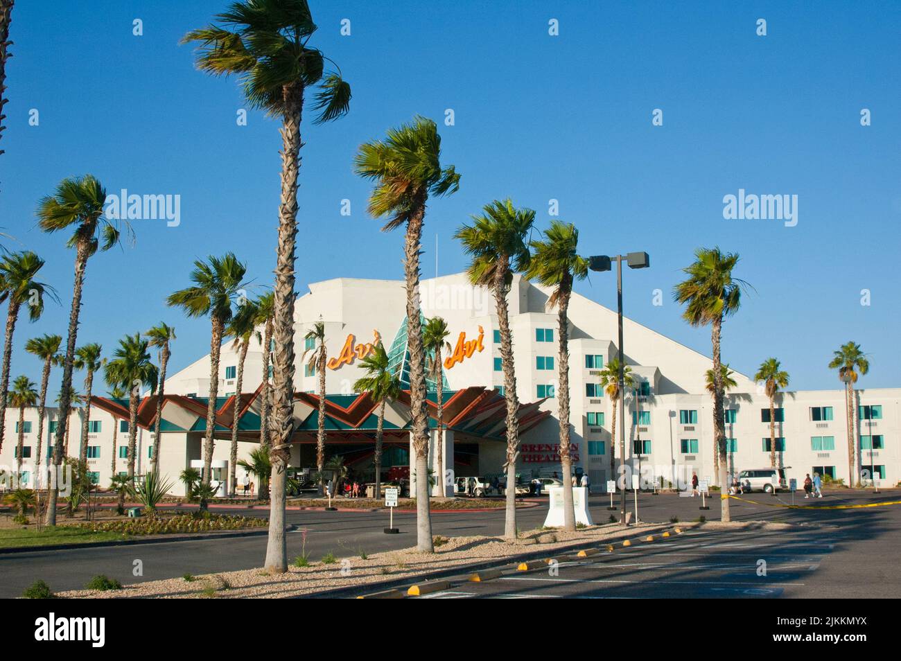 Mojave tribal casino and resort building hotel entrance, Fort Mojave ...