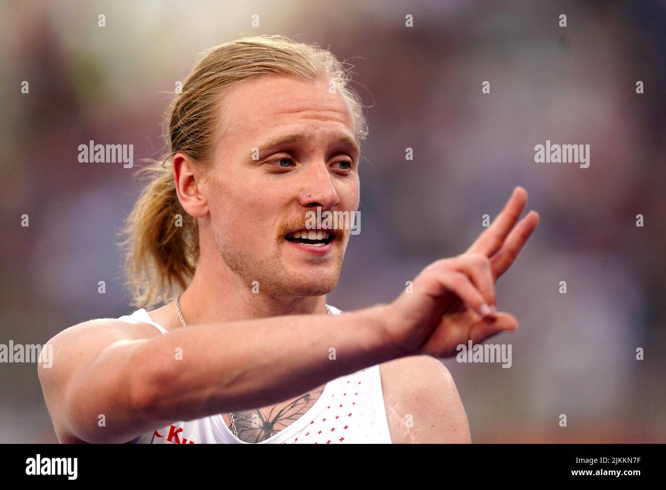 England's James Arnott after competing in Heat 1 of the Men's T45-47 ...