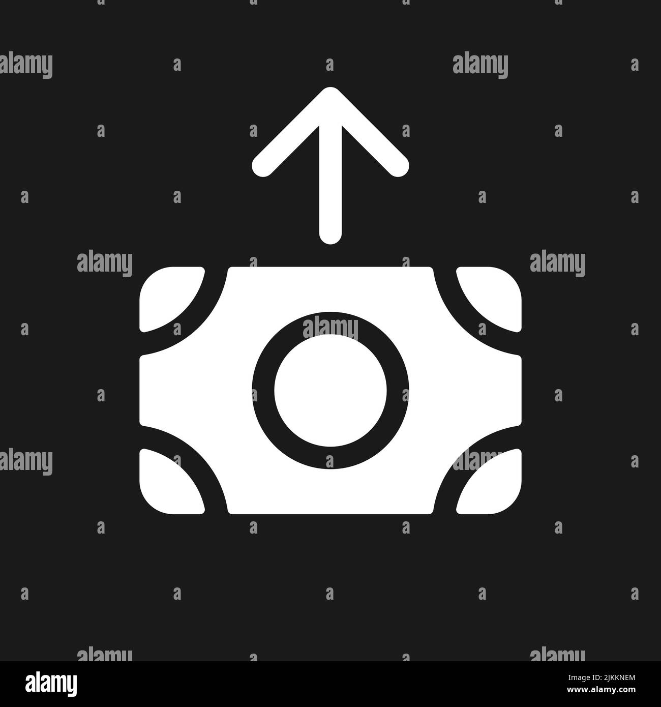 Outbound cash dark mode glyph ui icon Stock Vector Image & Art - Alamy