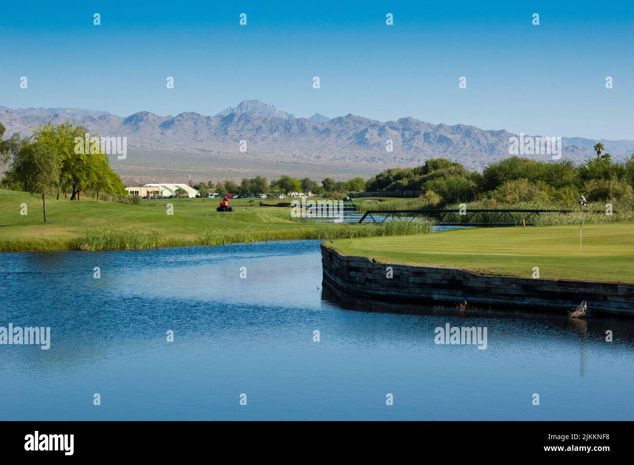 Streams and ponds make the Mojave Indian Reservation and Avi Resort ...