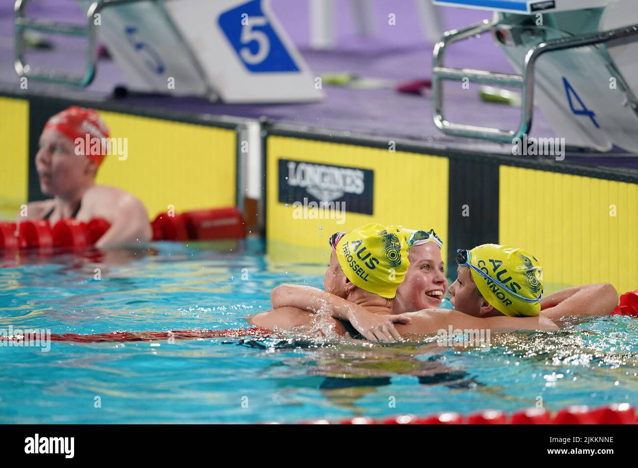 Australia's Elizabeth Dekkers congratulated by compatriots Brianna ...