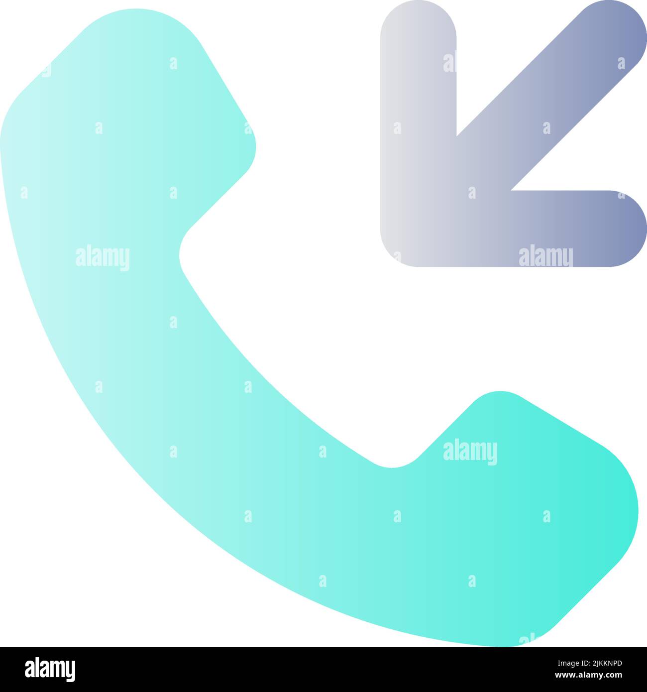 Incoming call flat gradient color ui icon Stock Vector Image & Art - Alamy