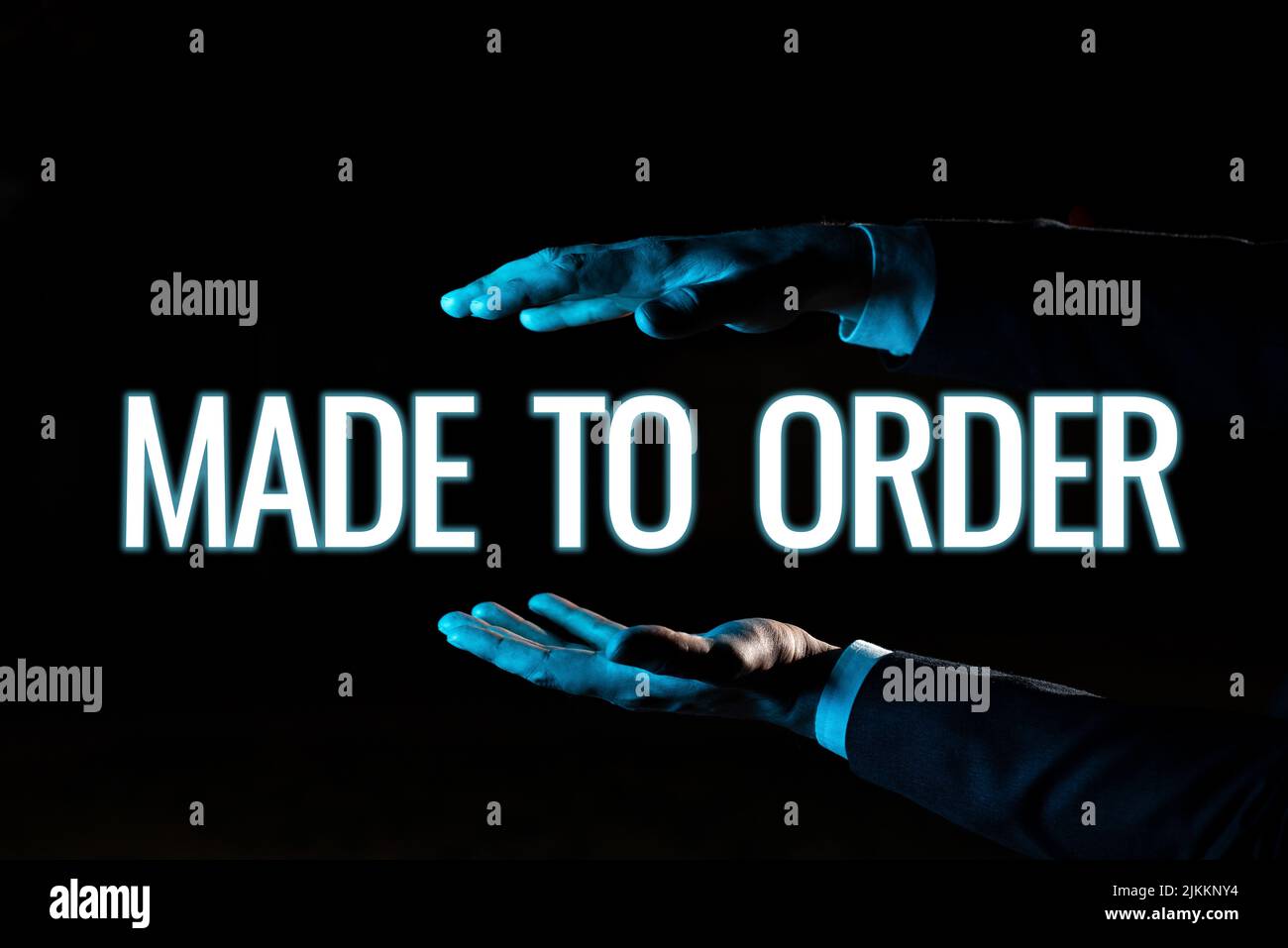 Writing displaying text Made To Order. Business approach Something done ...