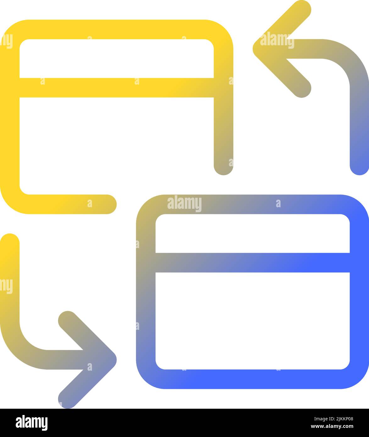 Intra bank transfer pixel perfect gradient linear ui icon Stock Vector Image & Art - Alamy