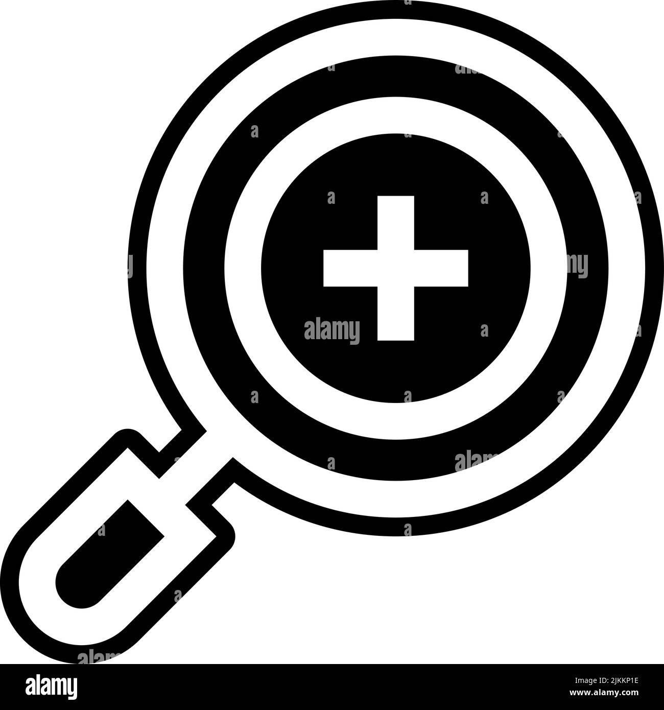 zoom in icon black vector illustration Stock Vector Image & Art - Alamy